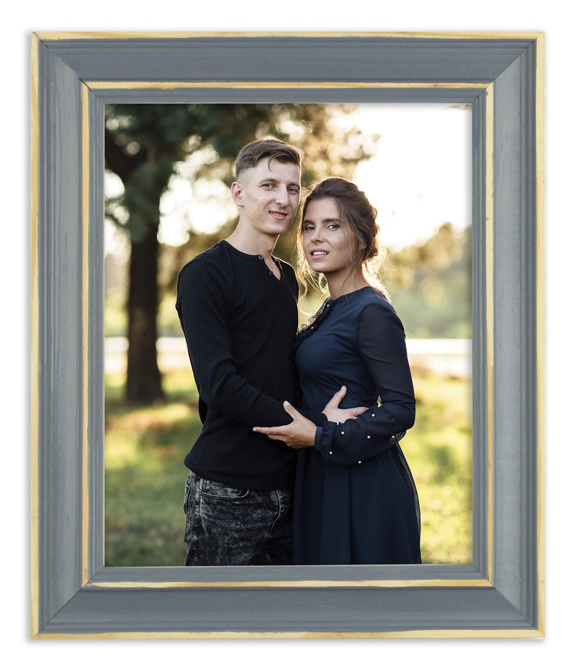 Distressed Charleston - Slate Blue Picture Frame - Solid Wood | eBay