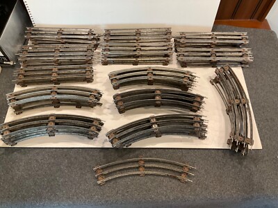Vintage Lionel O Gauge 3-Rail Track 34-9" Straight & 31 10” Curve Lot ...