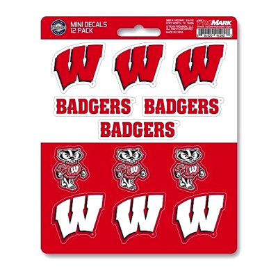 Wisconsin Badgers NCAA Vinyl Die-Cut Sticker Set / Decal Sheet *Free ...