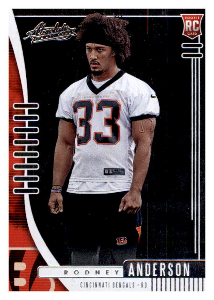2019 Absolute Rodney Anderson Rookie RC Insert Foil NFL PWE Bengals ...