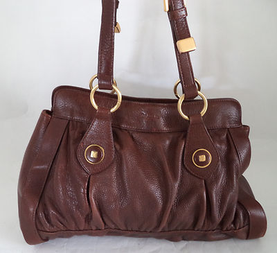 MODALU BROWN LEATHER BAG HANDBAG DOUBLE STRAP | eBay UK
