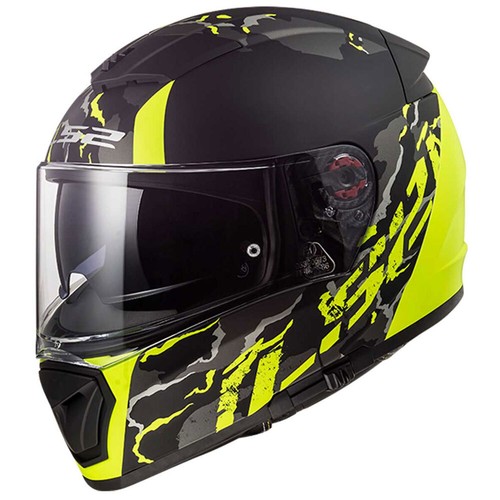 LS2 FF390 Breaker Feline Full Face Motorcycle Crash Helmet Matt Yellow ...