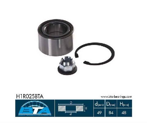 WHEEL BEARING KIT SET VEHICLE FRONT BTA H1R025BTA I NEW OE REPLACEMENT ...