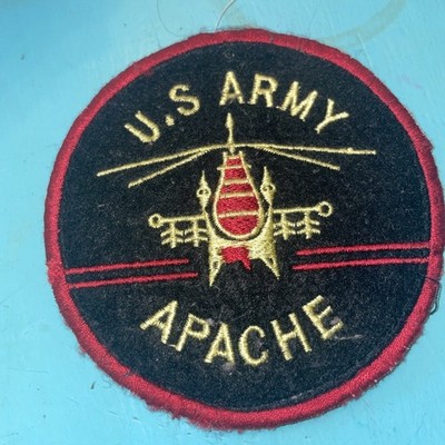US Army Apache Helicopter Patch Hook & Iron-On Repro New A385 | eBay