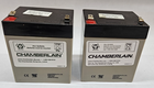 Lot of 2 USED Batteries for Chamberlain 41A6357-1 Garage Door Opener ...