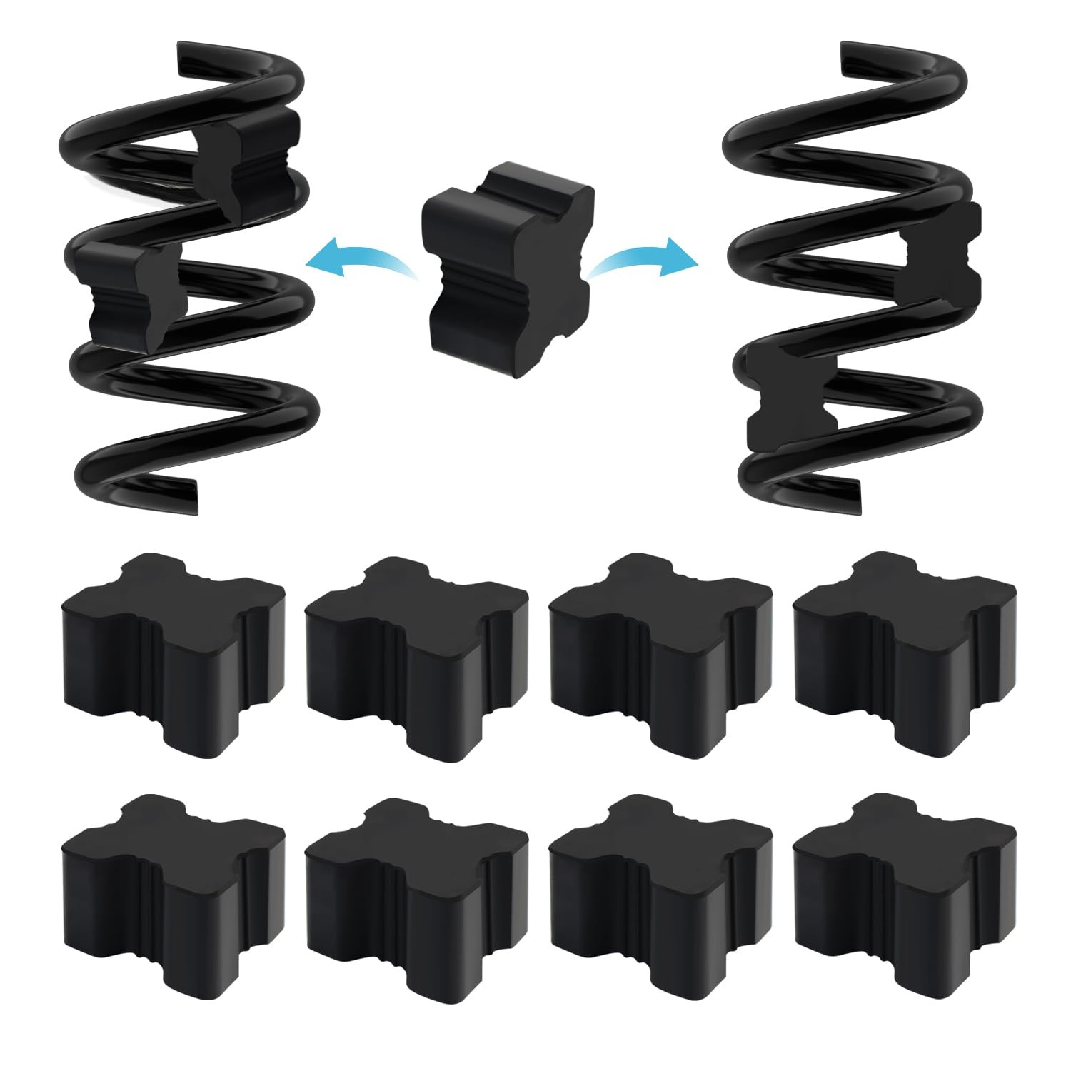 8PCS Coil Spring Spacer Lifts Spring 1 to 1.5,Heavy Duty Rubber Coil ...