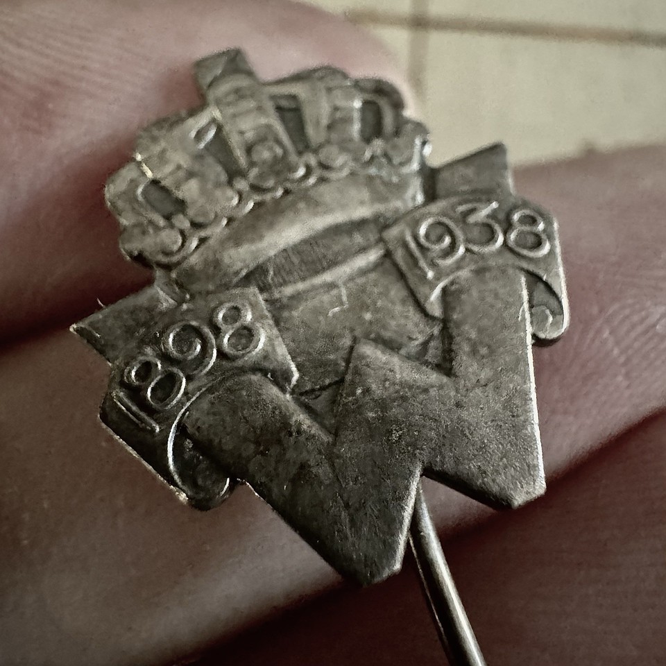 Rare Antique STERLING SILVER Royal Stick Pin 1898 / 1938 x 1930s / Pre ...