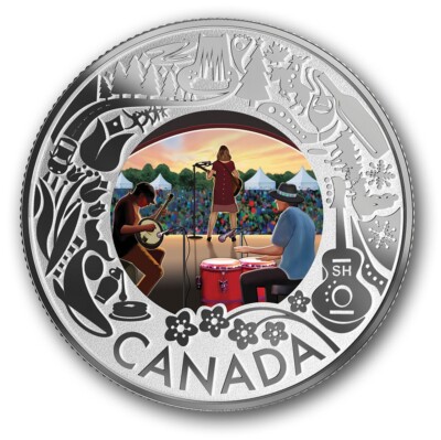 2019 Flok Music $3 Celebrating Canadian Fun and Festivities Fine Silver ...