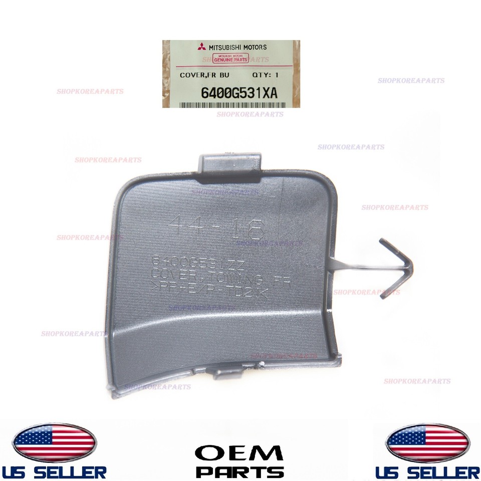 Genuine Front Bumper Tow Eye Hook Cap Cover BLACK OEM Mirage Hatchback ...