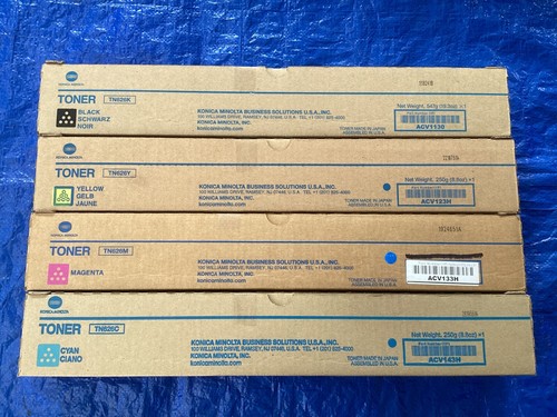 NEW! Lot of 4, Genuine Konica Minolta TN626K/Y/M/C Toner Cartridge | eBay