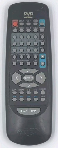 APEX RM-3000 DVD Player Remote Control for RC7AS06 UP3000 UP3000P ...