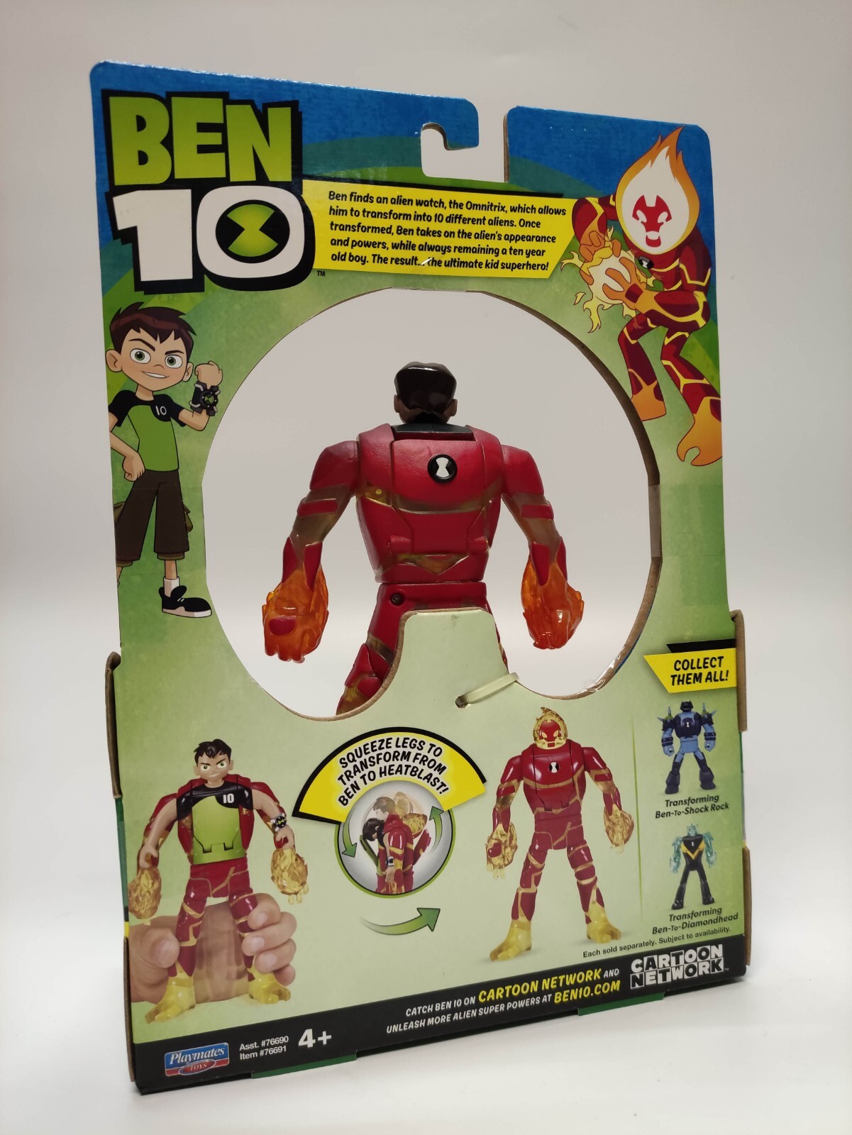 Ben 10 Cartoon Network Transforming Ben To Heatblast Figure | eBay