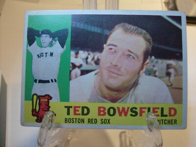 1960 Topps Baseball #382a - Ted Bowsfield VAR - Boston Red Sox 60-016 ...