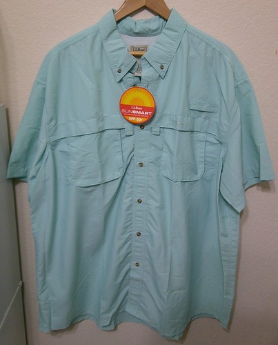 LL Bean SunSmart Men's Shirt [210253], Nylon/Polyester, Faded Jade ...
