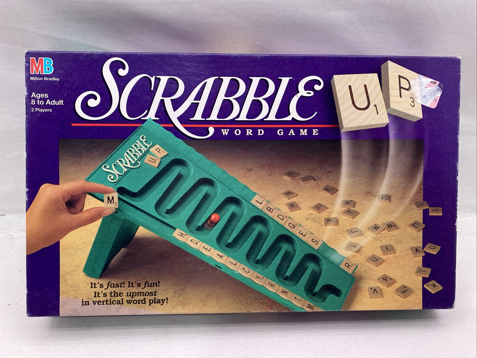 SCRABBLE UP Vertical Word Game 1996 Milton Bradley COMPLETE 32244047022 ...