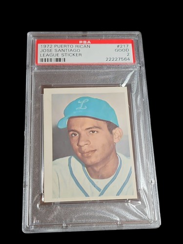 REAR 1972 Puerto Rican League Stickers Jose Santiago #217 | eBay