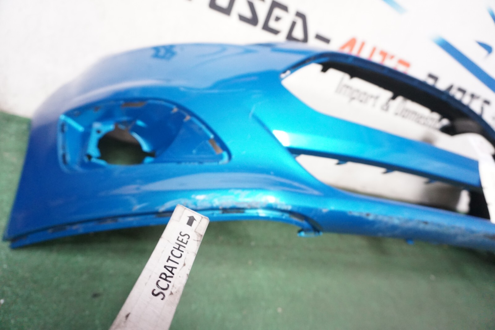 w/ dent 2013-2018 FORD CMAX C-MAX FRONT BUMPER COVER 2016 OEM UF99630 ...