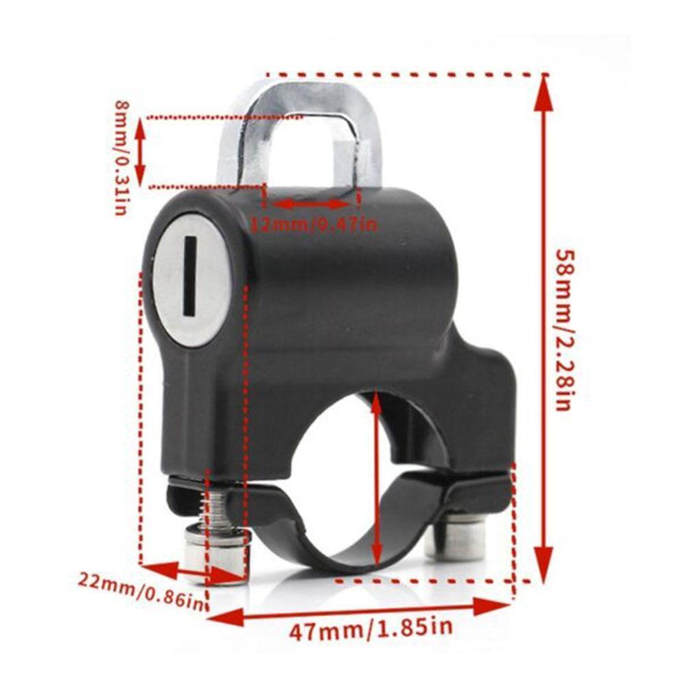Helmet Lock Anti-Theft Padlock Universal for Motorbike Motorcycle ...