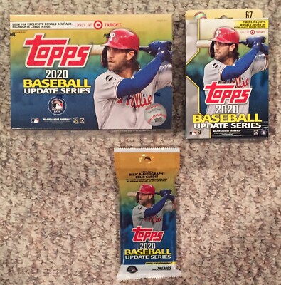 2020 Topps Update Baseball Sealed Mega Box+Hanger Box+Fat Pack Target ...