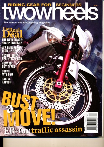 Two Wheels Magazine Feb 2006 ER-6N CBR1000RR Raptor 650 MTS650 WR250F ...