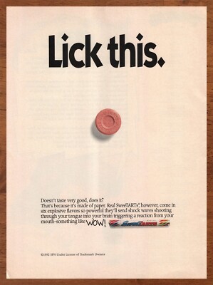 1992 SweeTarts Candy Vintage Print Ad/Poster Authentic Retro 90s Kids ...