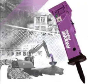 Prodem Hydraulic Hammer PRB040 2.5-6.0 Ton Breaker Pecker Demolition ...