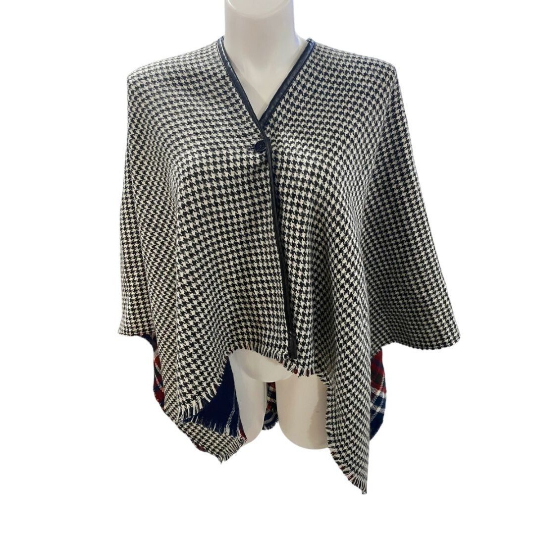 Reversible Shawl Herringbone One Side And Plaid On Th… - Gem