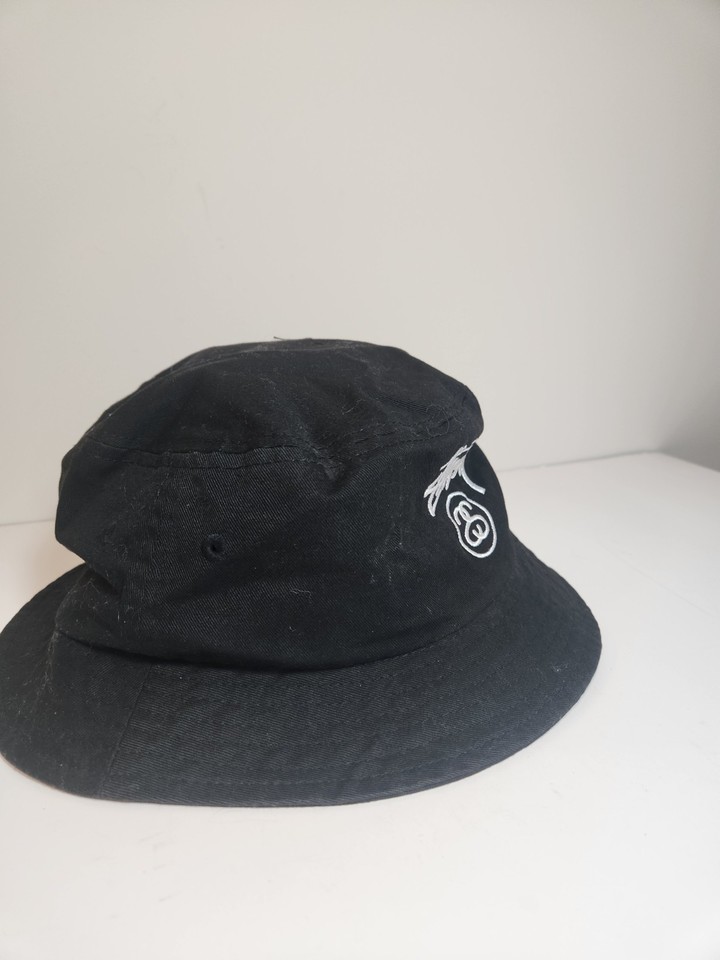 Vintage Stussy Bucket Hat Unisex L/XL Black Capz Logo Script ...