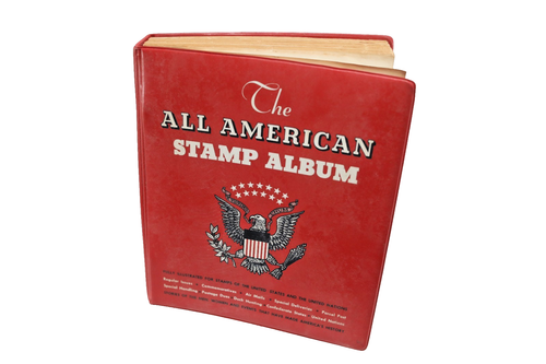 The All American Stamp Album - 1965 Minkus Publ. - 72 Pages w/ Stamps ...