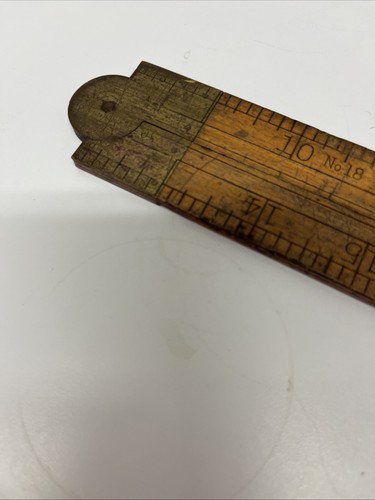 Staley No. 18 Split Wooden Ruler w/Bronze Tool Warranted Boxwood | eBay