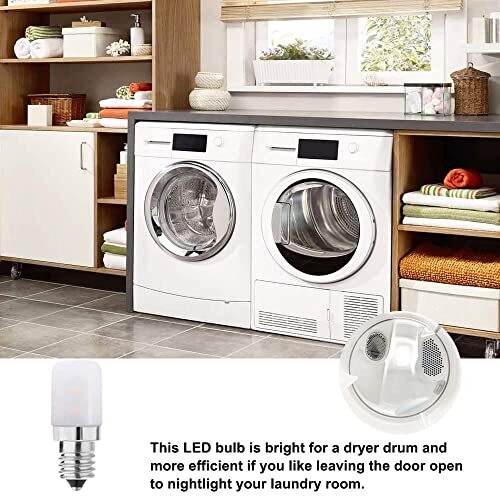 E12 Dryer LED Light Bulb for Dryer Drum and Specific 120V S6 Water ...