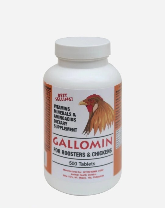 GALLOMIN 500 TAB BOOSTER FOR ROOSTERS/VITAMINA GALLOS - FREE SHIPPING ...