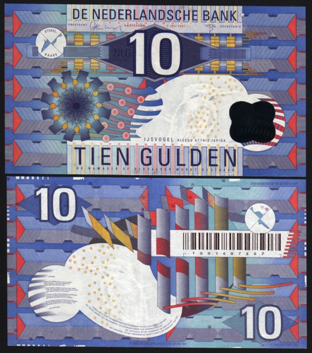 Netherlands 10 GULDEN P-99 1997 Pre Euro UNC Dutch World Currency Money ...