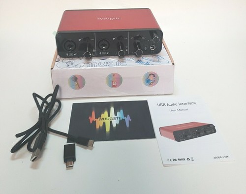 Wrugste Red Black Phantom Power Portable USB Audio Interface For ...