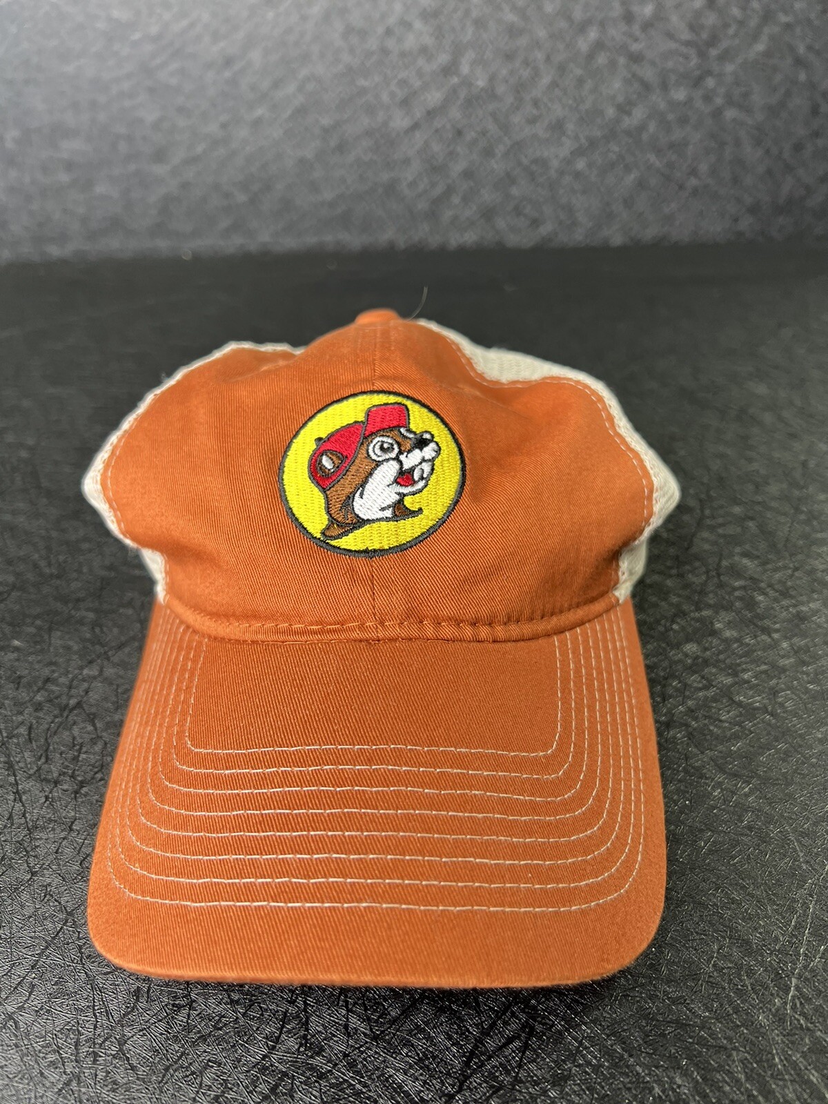 Buc-ee's Beaver Mesh Trucker Hat Texas Orange Adjusta… - Gem