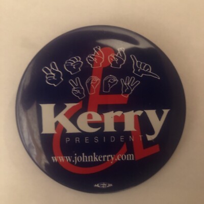John Kerry Disabilities Handicap 3” pinback button pin | eBay