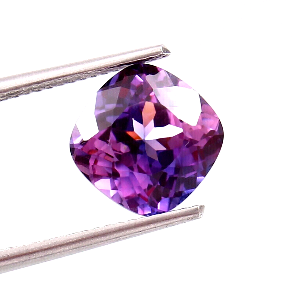 8Ct+ Natural Certified Pink Purple Taaffeite Cushion Cut Loose Gemstone ...