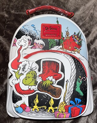 Loungefly Dr. Seuss The Grinch Chimney Thief Fireplace Backpack ...
