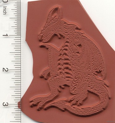 Realistic Dragon Rubber Stamp Unmounted Die K6901 Medieval | eBay