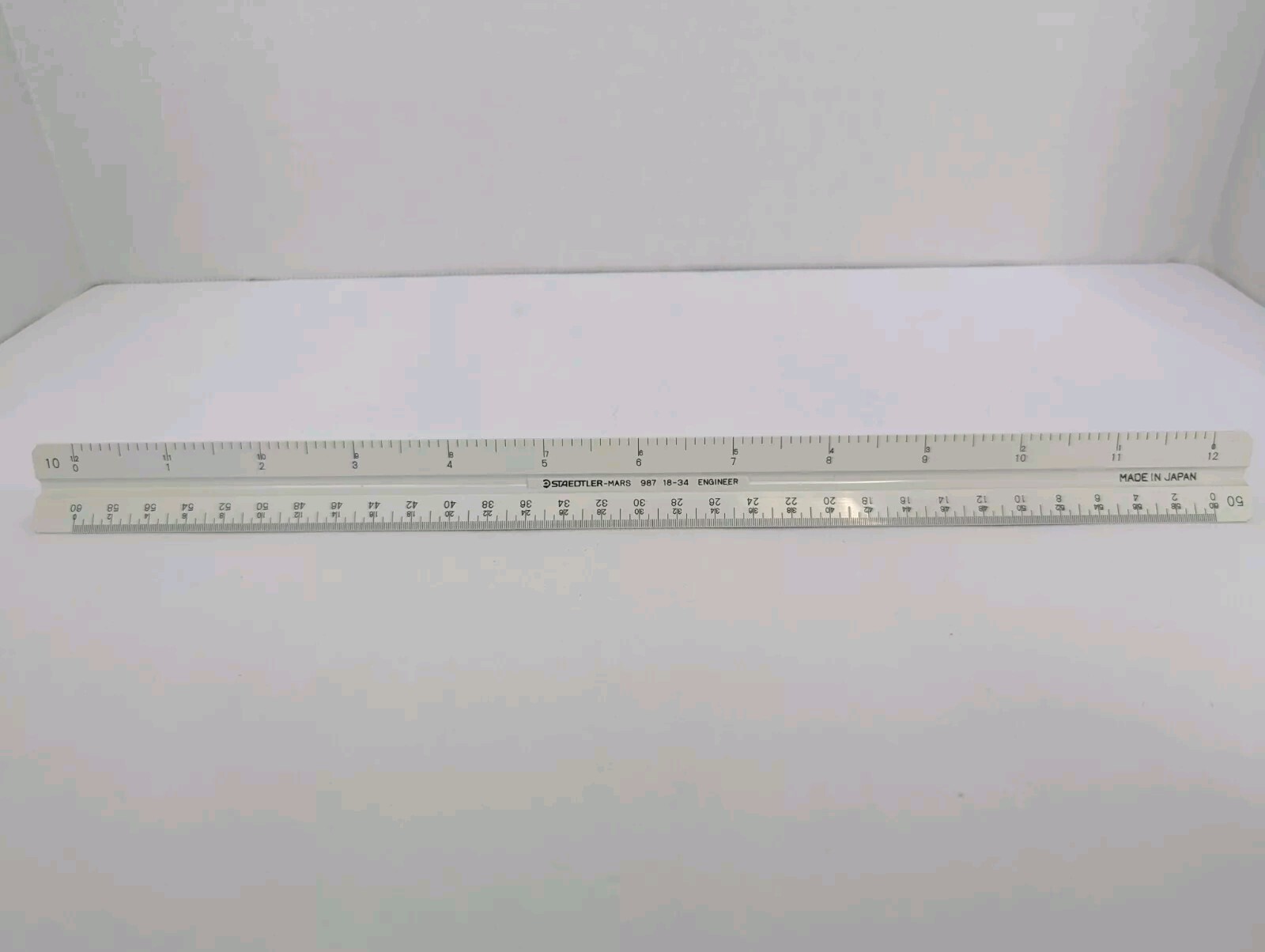Staedtler-Mars 987 18-34 Engineer Triangle Scale Drafting Ruler 12 ...