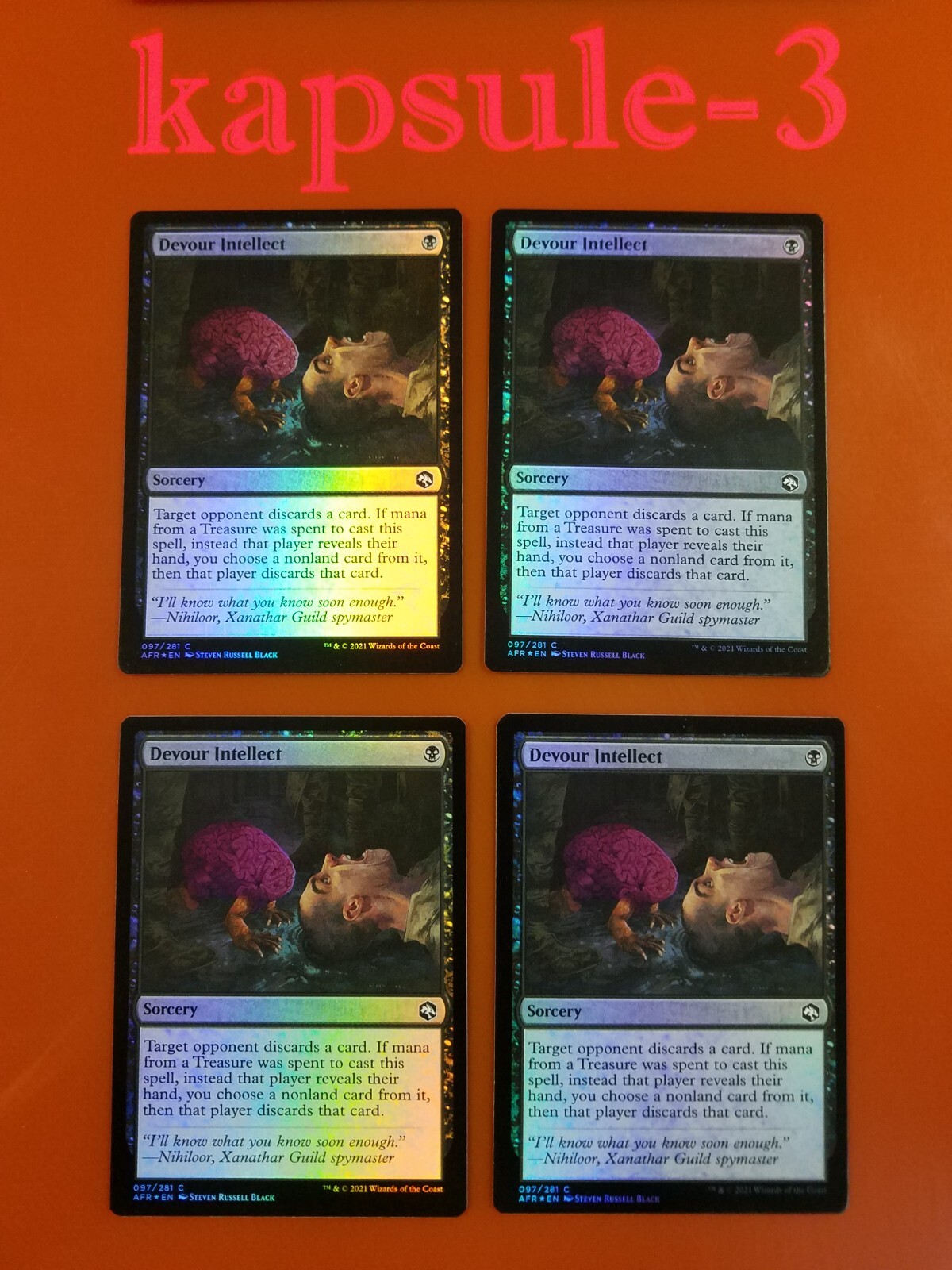 4x Devour Intellect | FOIL | Forgotten Realms | MTG Magic Cards | eBay