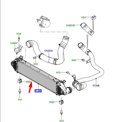 Land Rover FREELANDER 2 L359 Intercooler Radiator LR009802 OEM for sale ...