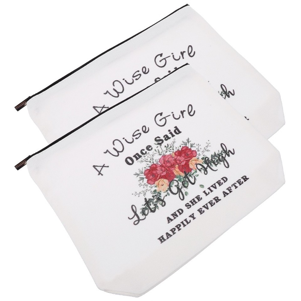 2 Pcs Money Storage Pouch Zipper Change Bag Cloth Makeup Bags with ...