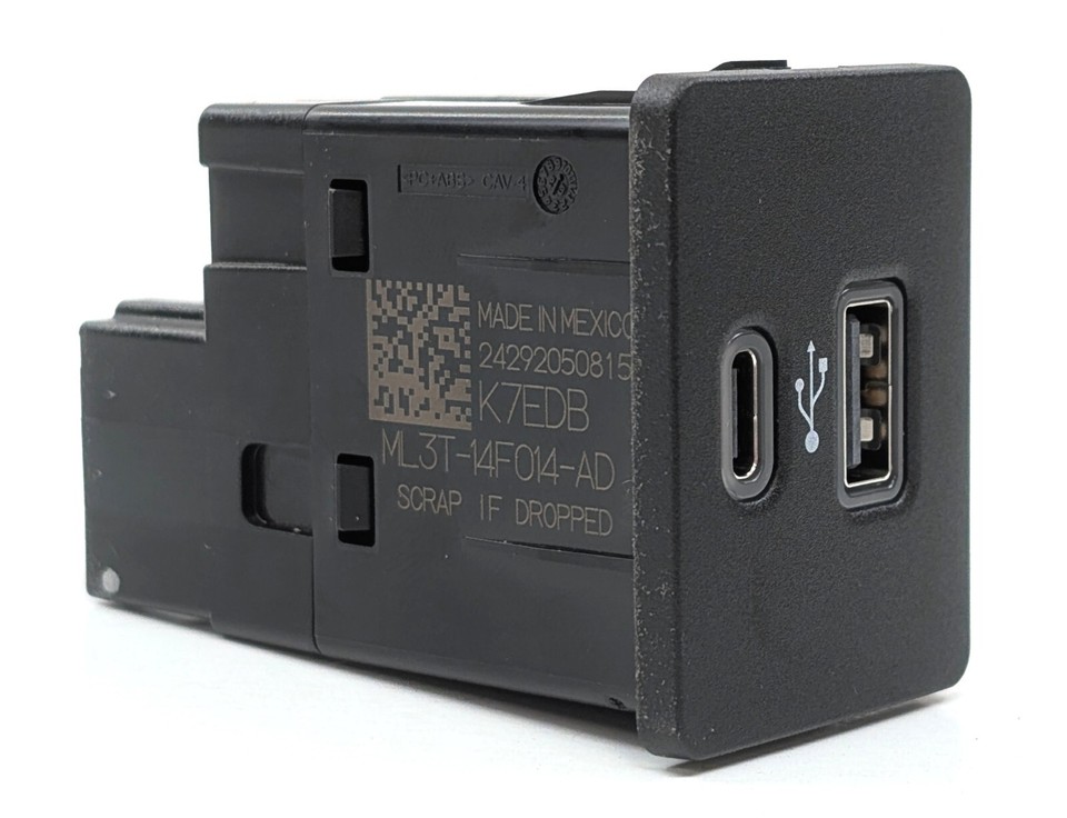 OEM NEW 20-25 F-150 Ford USB Media Hub Type A & C Charge Port Sync 3.4 ...