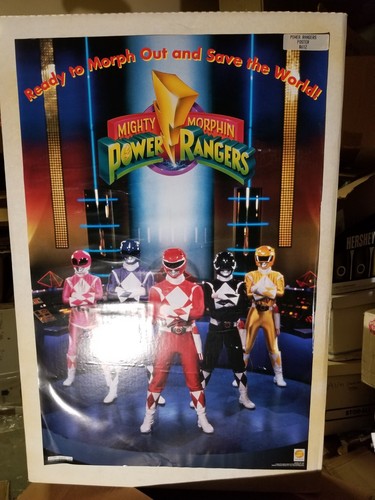 Vintage POWER RANGERS POSTER #642 - 1993! NEW, Still in Plastic cover ...