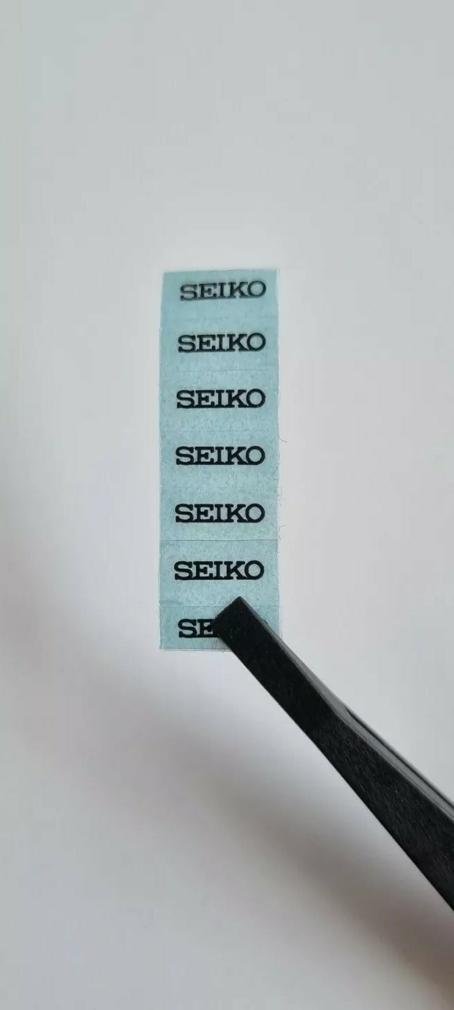 SEIKO dial logo replacement emblem sticker watch mod MATT BLACK b1G1 ...