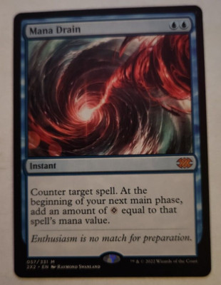 Mana Drain MTG 2X2 057 Double Masters 2022 Regular NM Mythic Counter ...