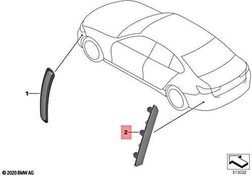 Genuine BMW M3 G80 G82 G83 Rear Reflector Rear Right M 63148081816 | eBay