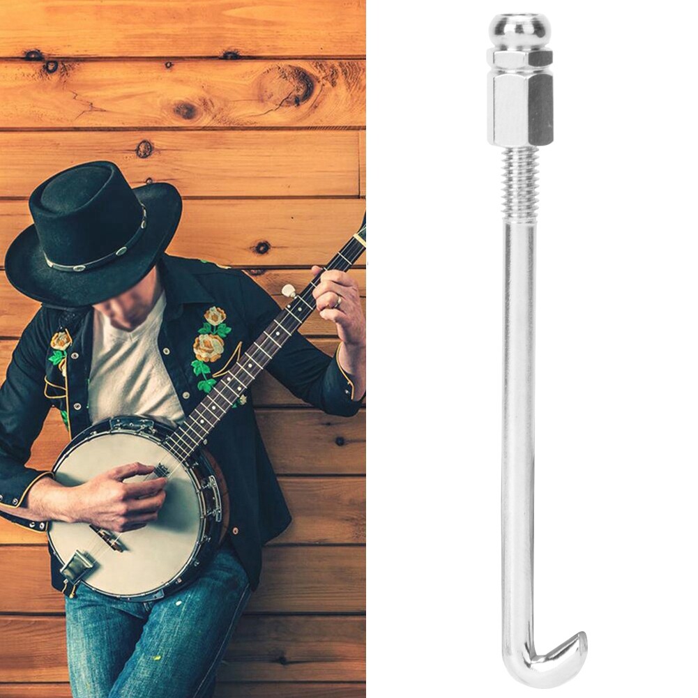 24Pcs Banjo Hooks Silver Metal Chrome Plated Parts Musical Instrument ...