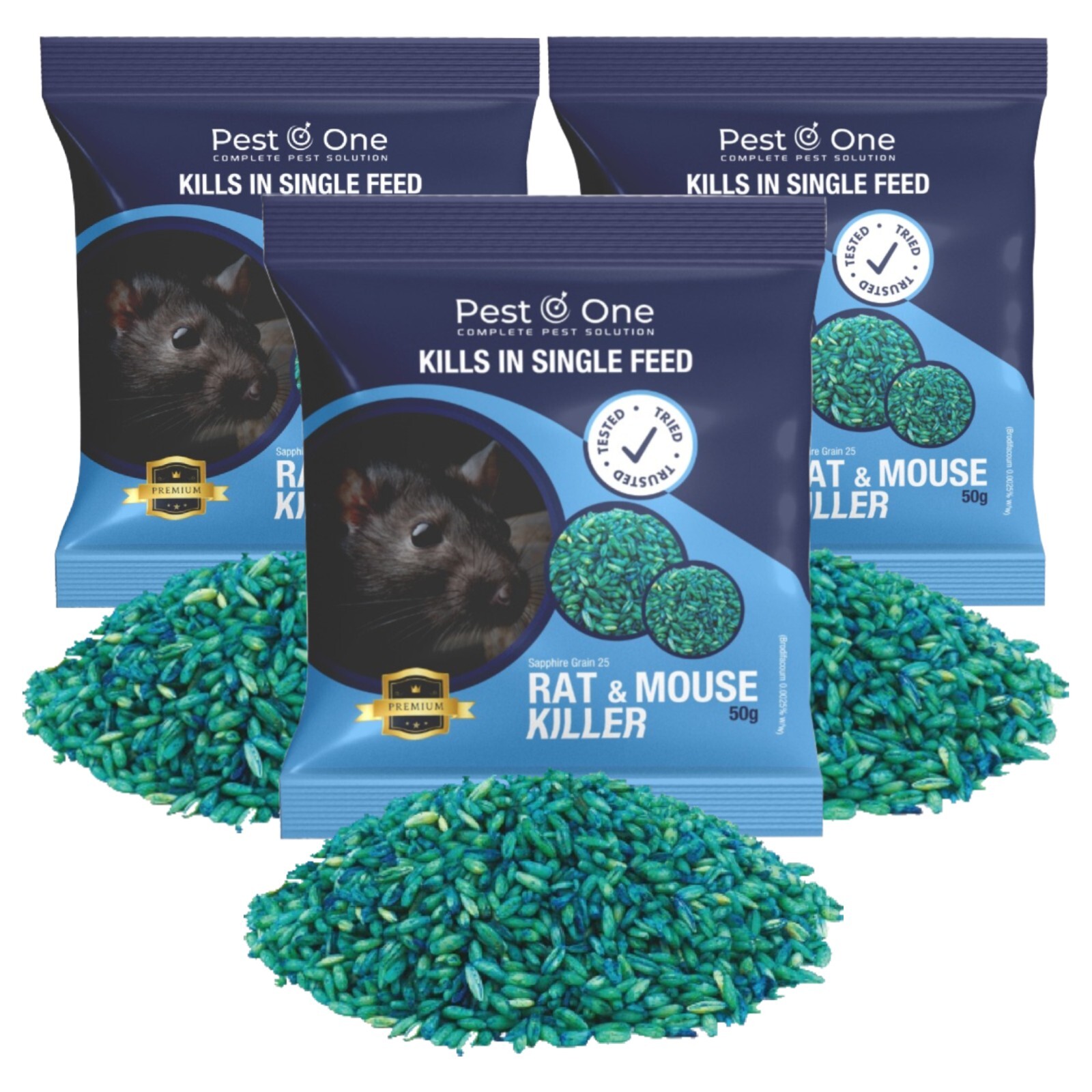 Fast-Acting Mouse Bait Poison - Strong Toxic Rodent Killer Pack for ...